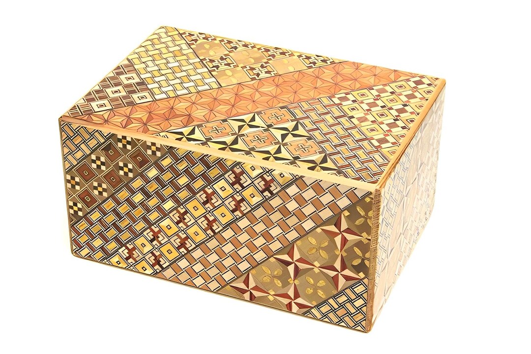 Yosegi Puzzle Box – 28+1 Secret Steps With Hidden Chamber (6-sun ...
