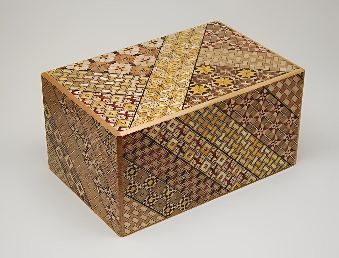 Yosegi Puzzle Box – 14 Secret Moves With Hidden Double Bottom ...