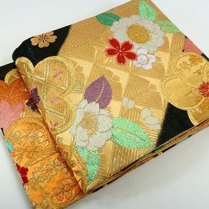 Japanese Kimono Furisode 5set Luxurious Wedding Pure Silk Plum Cherry ...