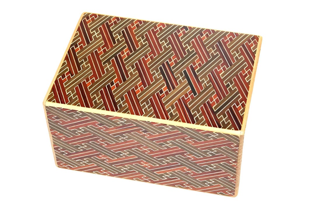 Yosegi Puzzle Box 36 Secret Moves Katsura Jindai Wood | Koyosegi ...