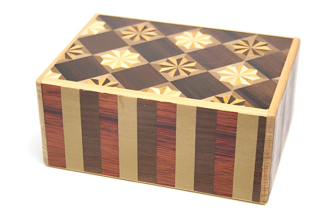 Yosegi Puzzle Box – 7 Secret Moves With Hidden Double Bottom ...