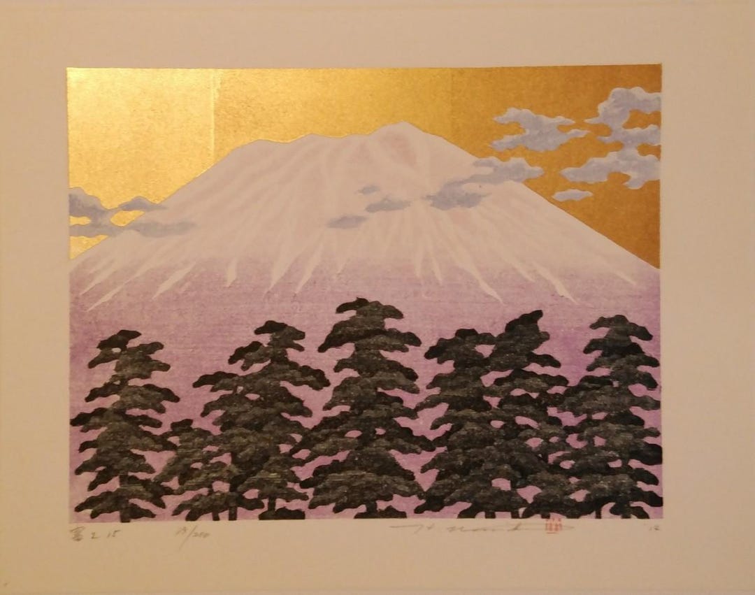 Namiki Hajime fuji 15 Japanese Original Woodblock Print Art Signed - Etsy