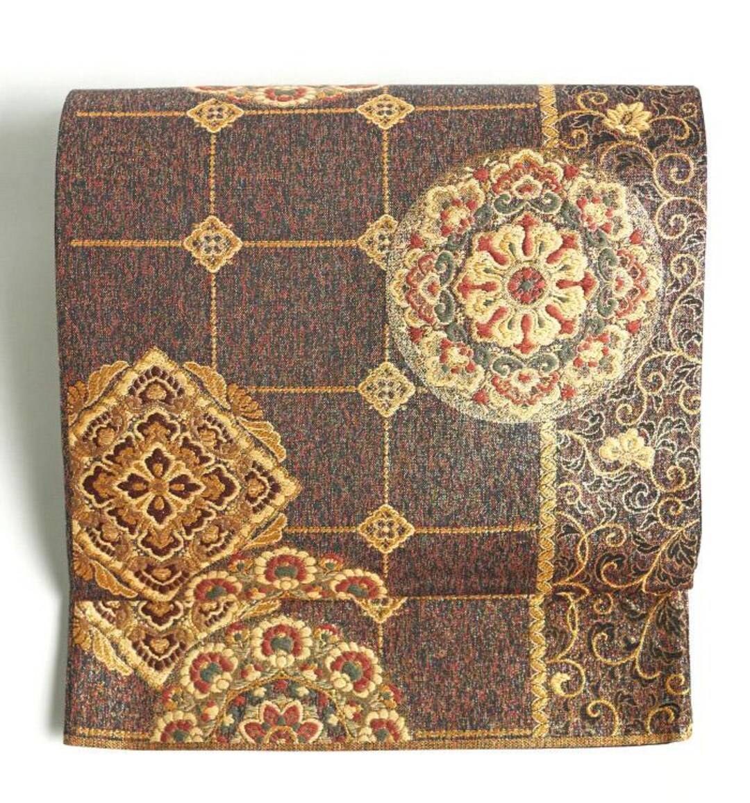 Japanese Kimono Obi Luxurious Wedding Pure Silk Fukuro Obi Colorful ...