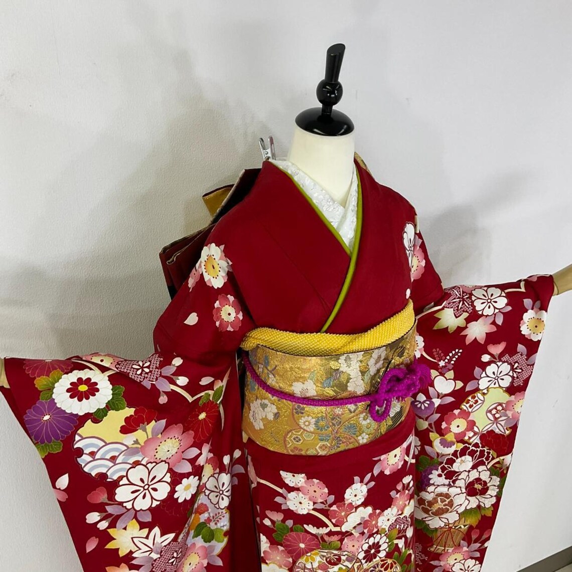 Japanese Kimono Furisode 7set Luxurious Wedding Pure Silk Classic ...