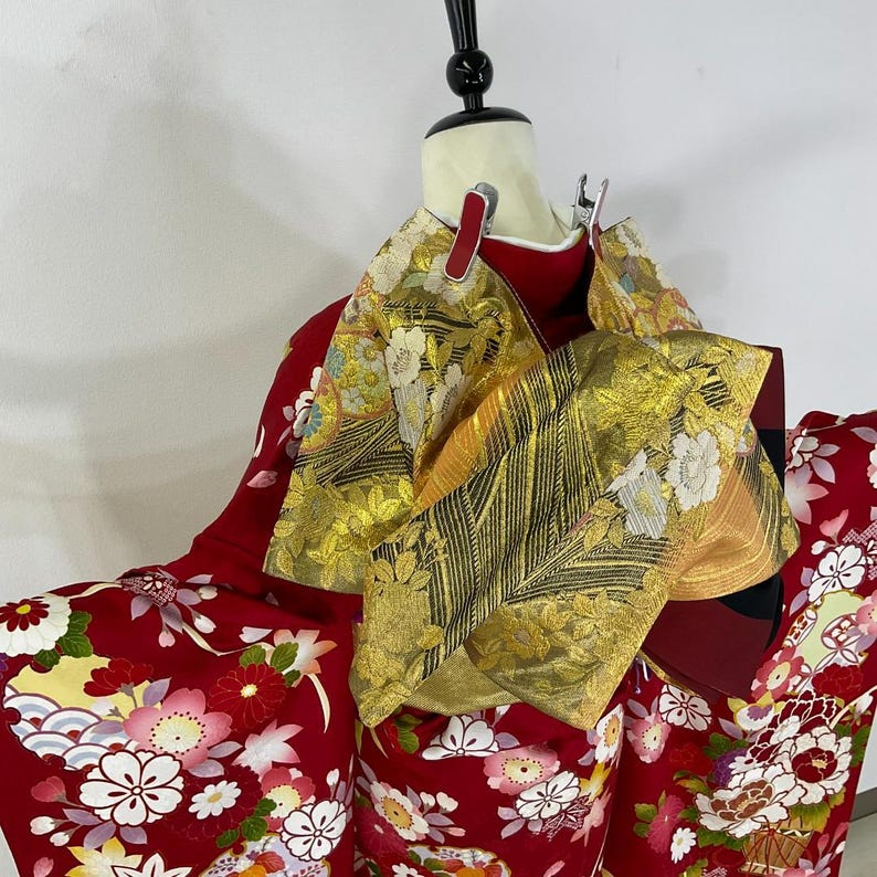 Japanese Kimono Furisode 7set Luxurious Wedding Pure Silk Classic ...