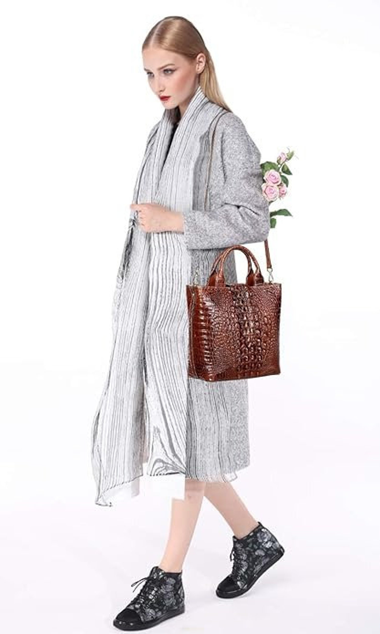 Designer Top Handle Satchel Handbags for Women Crocodile - Etsy