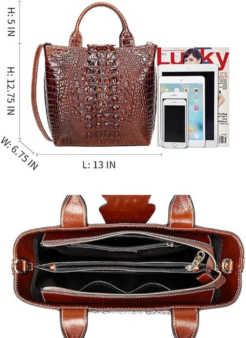 Designer Top Handle Satchel Handbags for Women Crocodile - Etsy