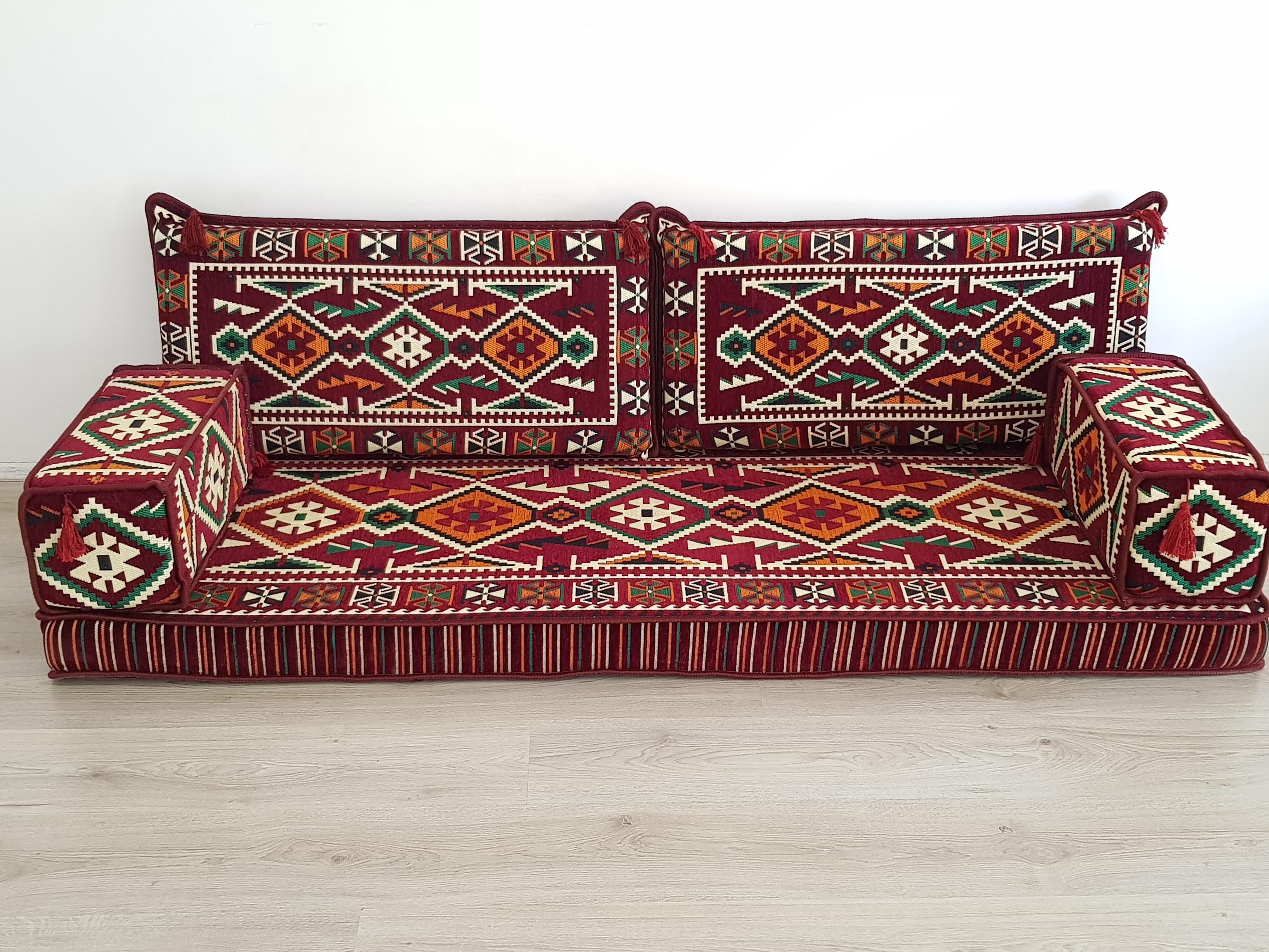 Red Arabic Majlis,floor Seating Sofa,loveseat Sofas,arabic Sofa,indoor ...