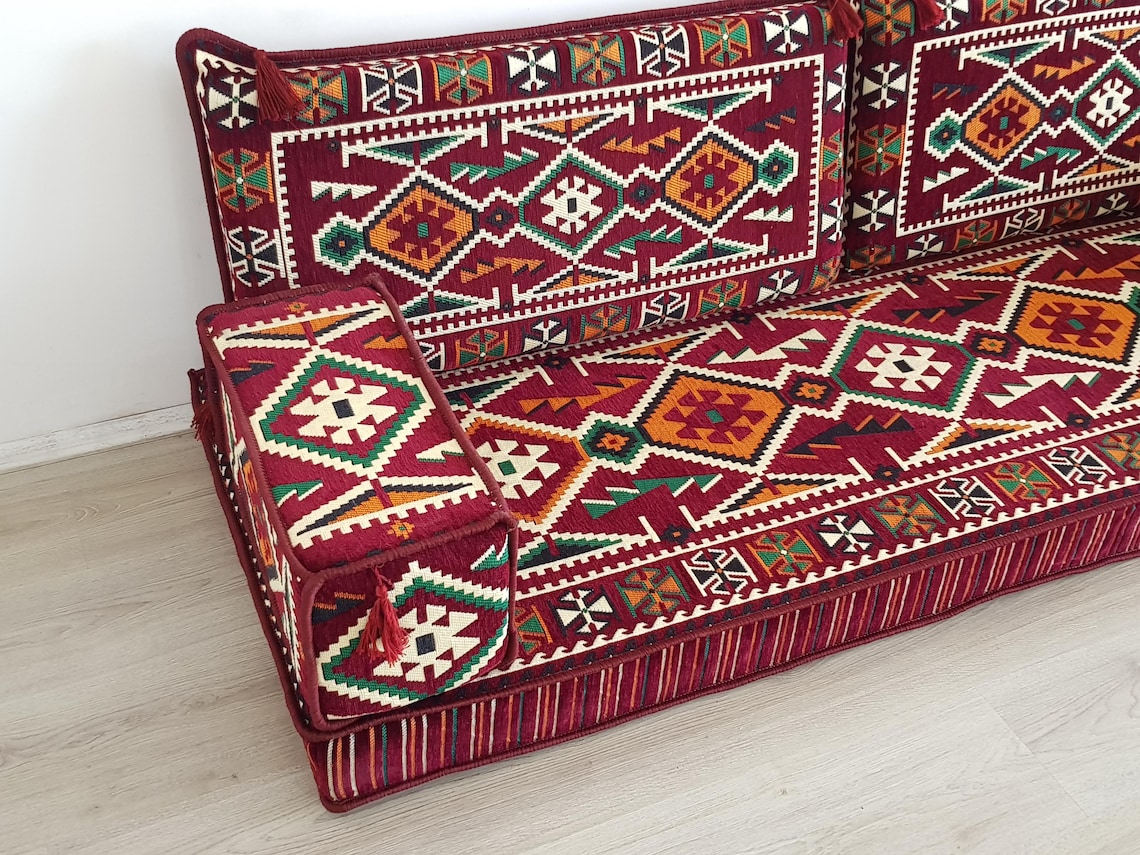 Red Arabic Majlis,floor Seating Sofa,loveseat Sofas,arabic Sofa,indoor ...