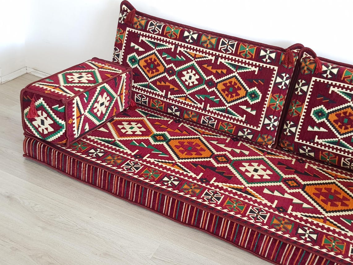 Red Arabic Majlis,floor Seating Sofa,loveseat Sofas,arabic Sofa,indoor ...