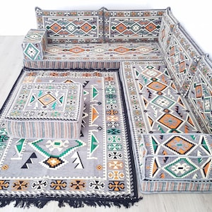 L Shaaped Arabic Sofa Living Room Set, Arabic Sofa, Floor Seating Sofa ...