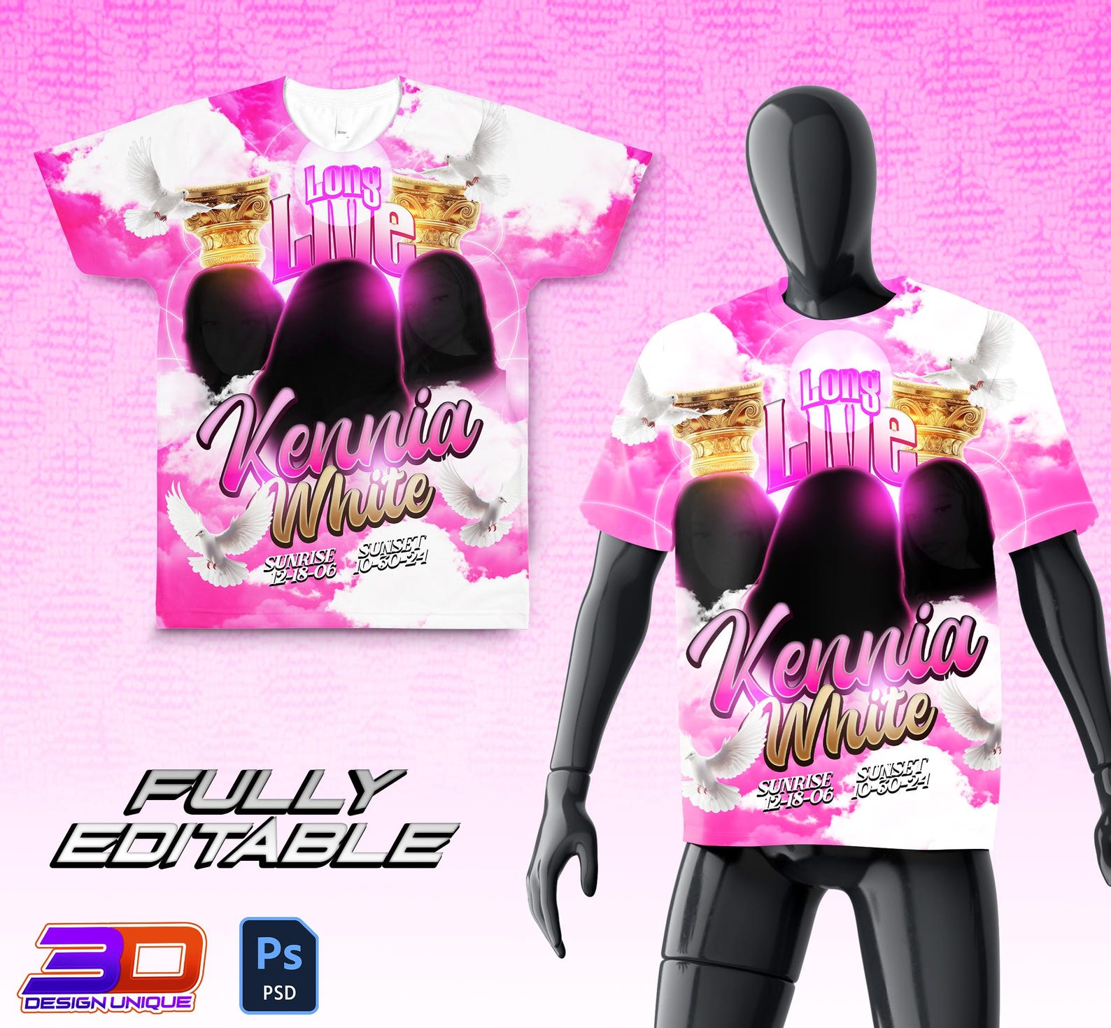 RIP Funeral Shirt Template PSD | Editable Memorial T-shirt | Photoshop ...