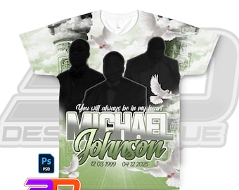 Editable Memorial Shirt Template – RIP Photoshop PSD for Sublimation ...