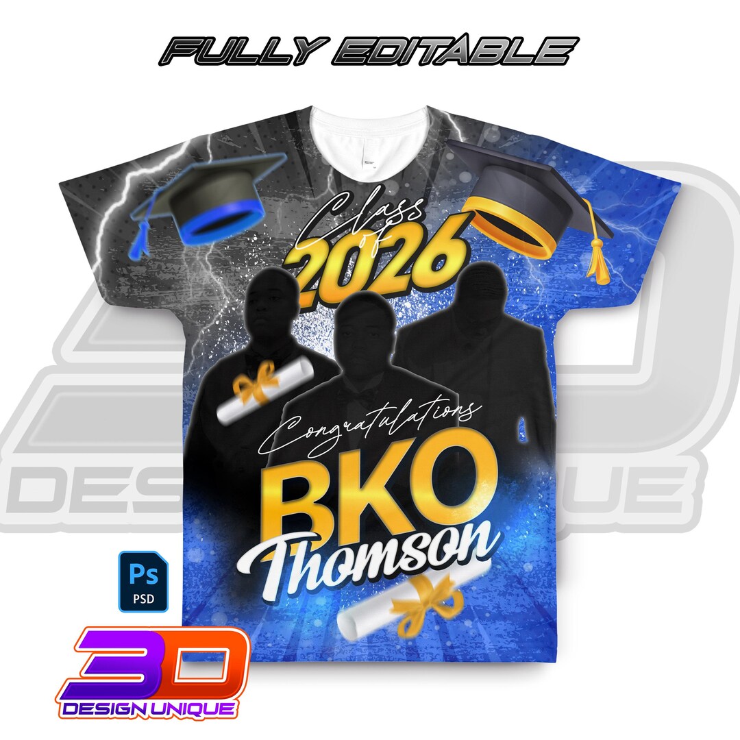 Graduation T-shirt Template PSD | Editable Senior Shirt Design ...