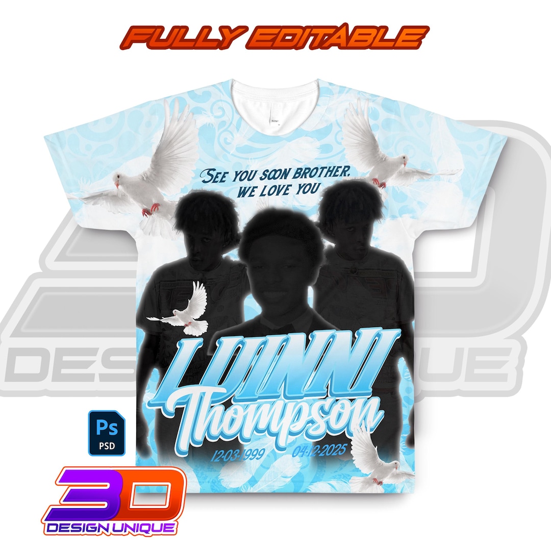 RIP Funeral T-shirt Template | Editable Memorial Shirt | Photoshop PSD ...