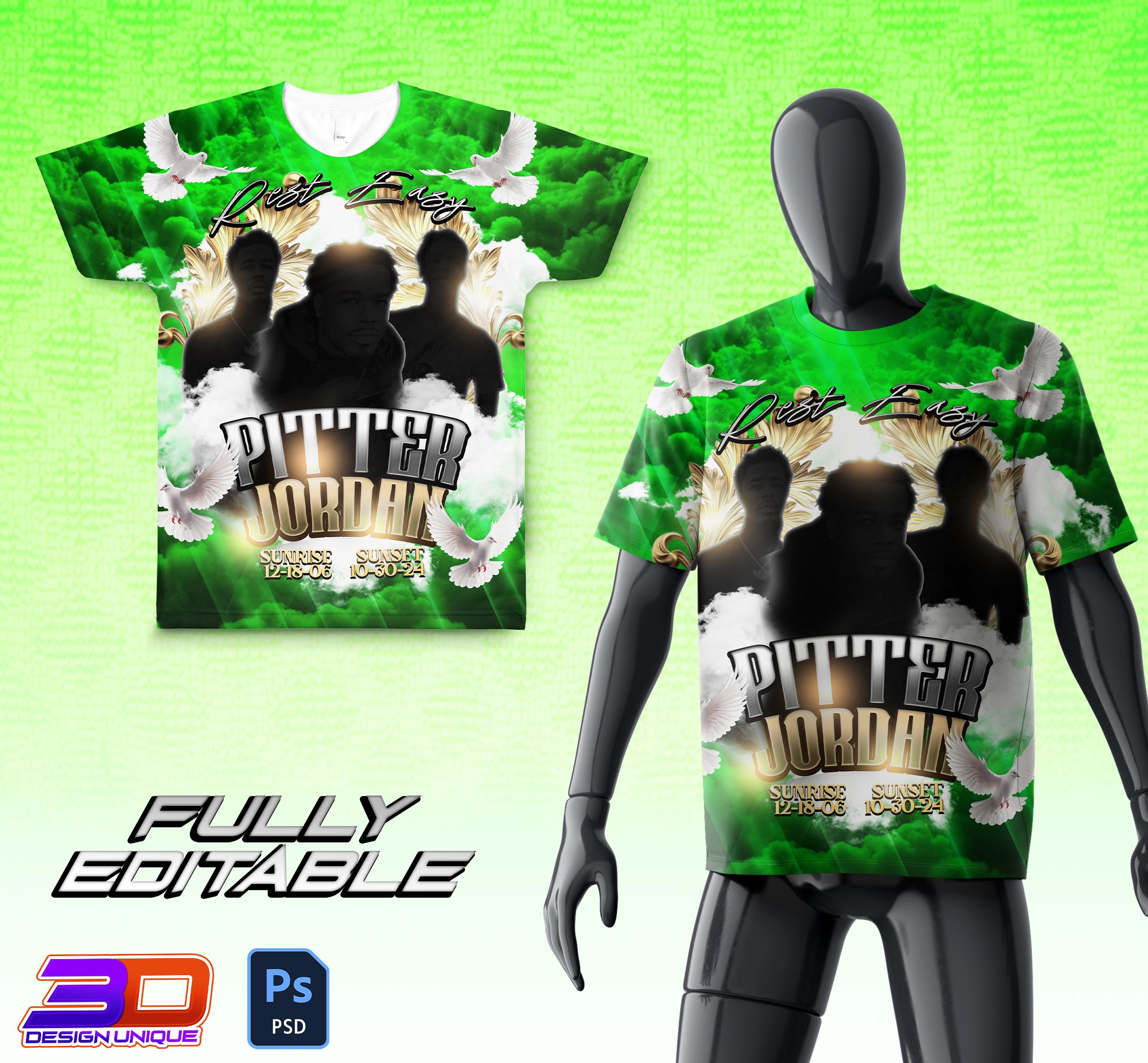 RIP Funeral Shirt Template PSD | Editable Memorial T-shirt | Photoshop ...