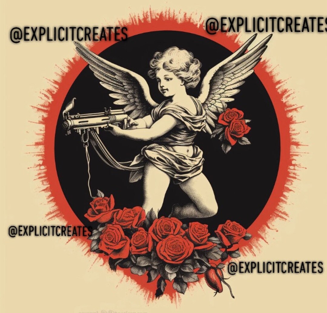 Gangster Cupid Angel Instant Download for Clothing Mugs DTF Sublimation ...