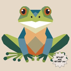 Frog Foundatıon Paper Pıecıng Pattern,quılt Pattern Frog Desıgn ...