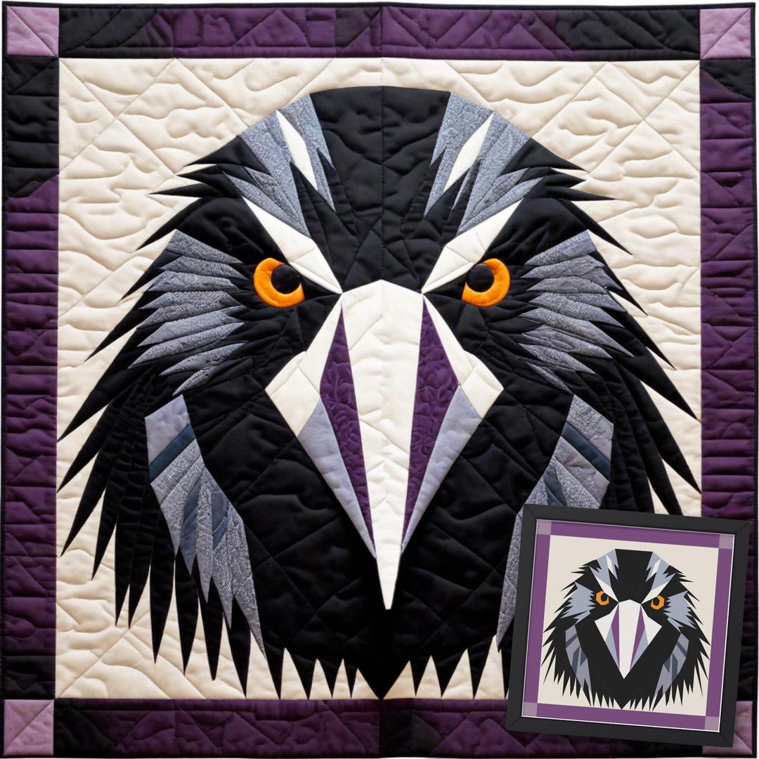 Crow Quilt Pattern: FPP Animal Patchwork Project (digital Download) - Etsy