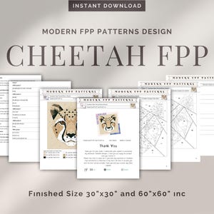 Cheetah Foundation Paper Piecing Pattern,quilt Pattern,cheetah Design ...