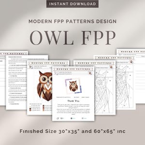 Owl Foundation Paper Piecing Pattern,quilt Pattern Owl Design,patchwork ...