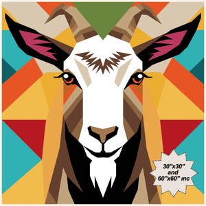 Goat Foundatıon Paper Pıecıng Pattern,quılt Pattern Goat Desıgn ...