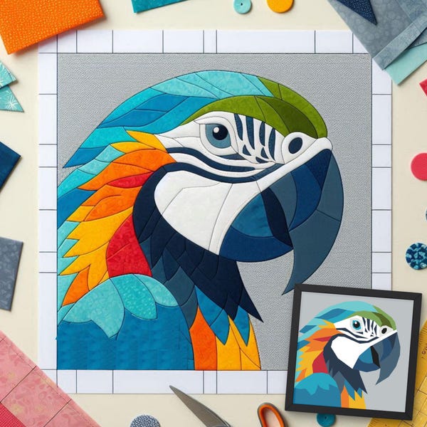 Parrot Quilt Pattern - Etsy