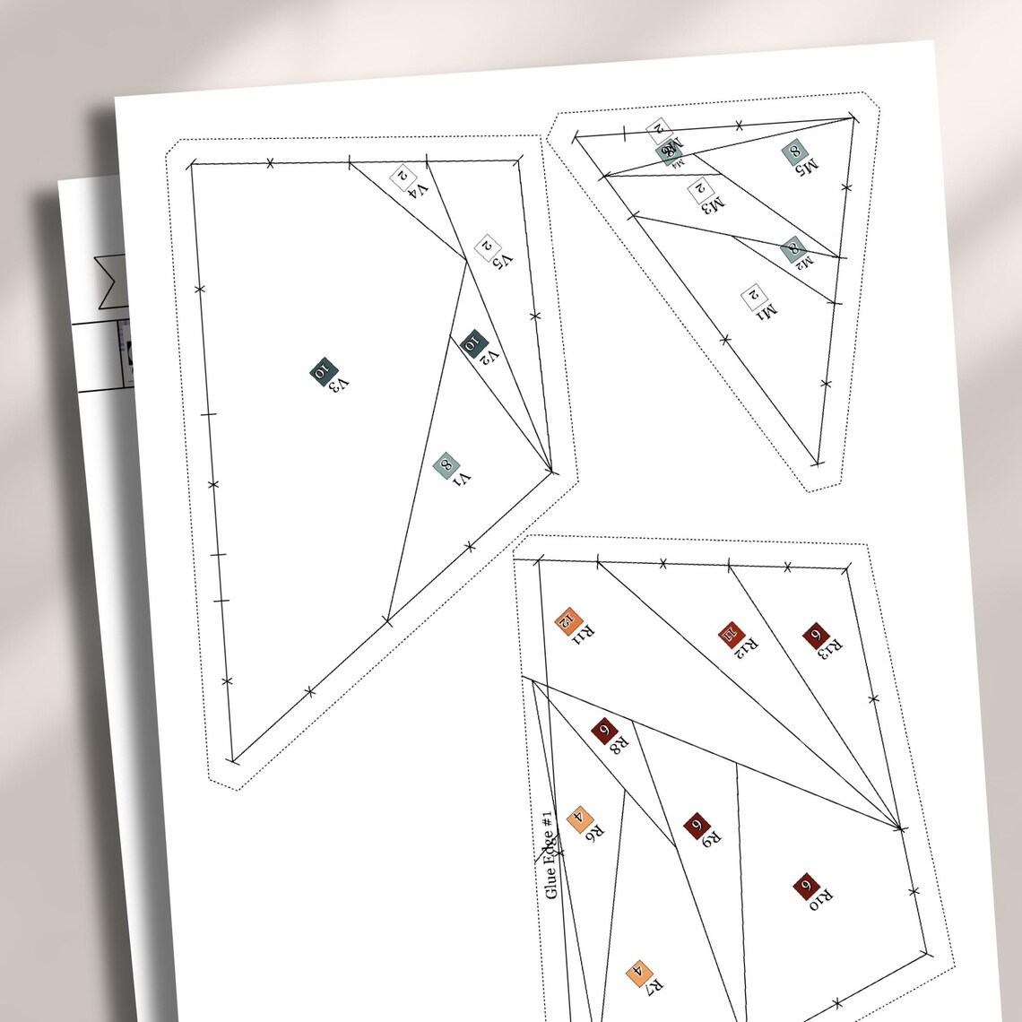 Fox FPP Quilt Pattern: Modern FPP • Animal Patchwork Quilt Block • FPP ...