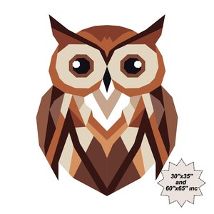 Owl Foundation Paper Piecing Pattern,quilt Pattern Owl Design,patchwork ...