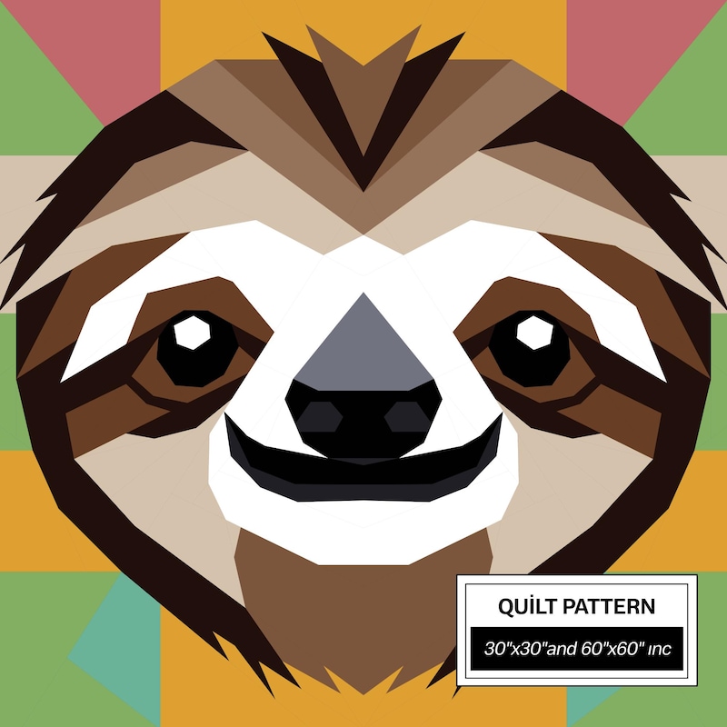 Sloth Quilt Pattern - Etsy
