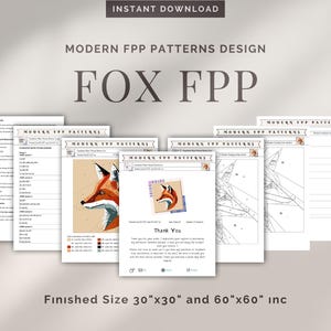 Fox Foundation Paper Piecing Pattern,quilt Pattern Fox Design,patchwork ...