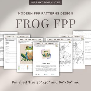 Frog Foundation Paper Piecing Pattern: Quilt Design (PDF Pattern ...
