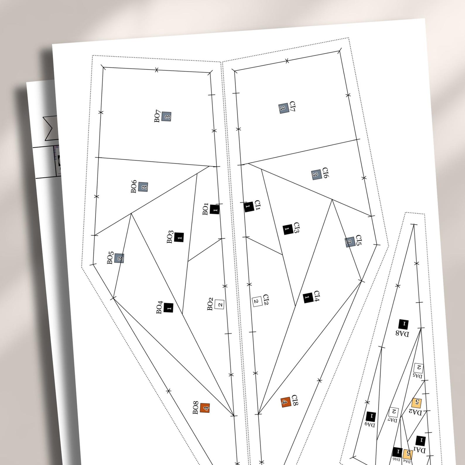 Tiger FPP Quilt Pattern: Modern FPP • Animal Patchwork Quilt Block ...