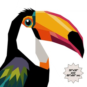 Toucan Foundatıon Paper Pıecıng Pattern,quılt Pattern Toucan Desıgn ...