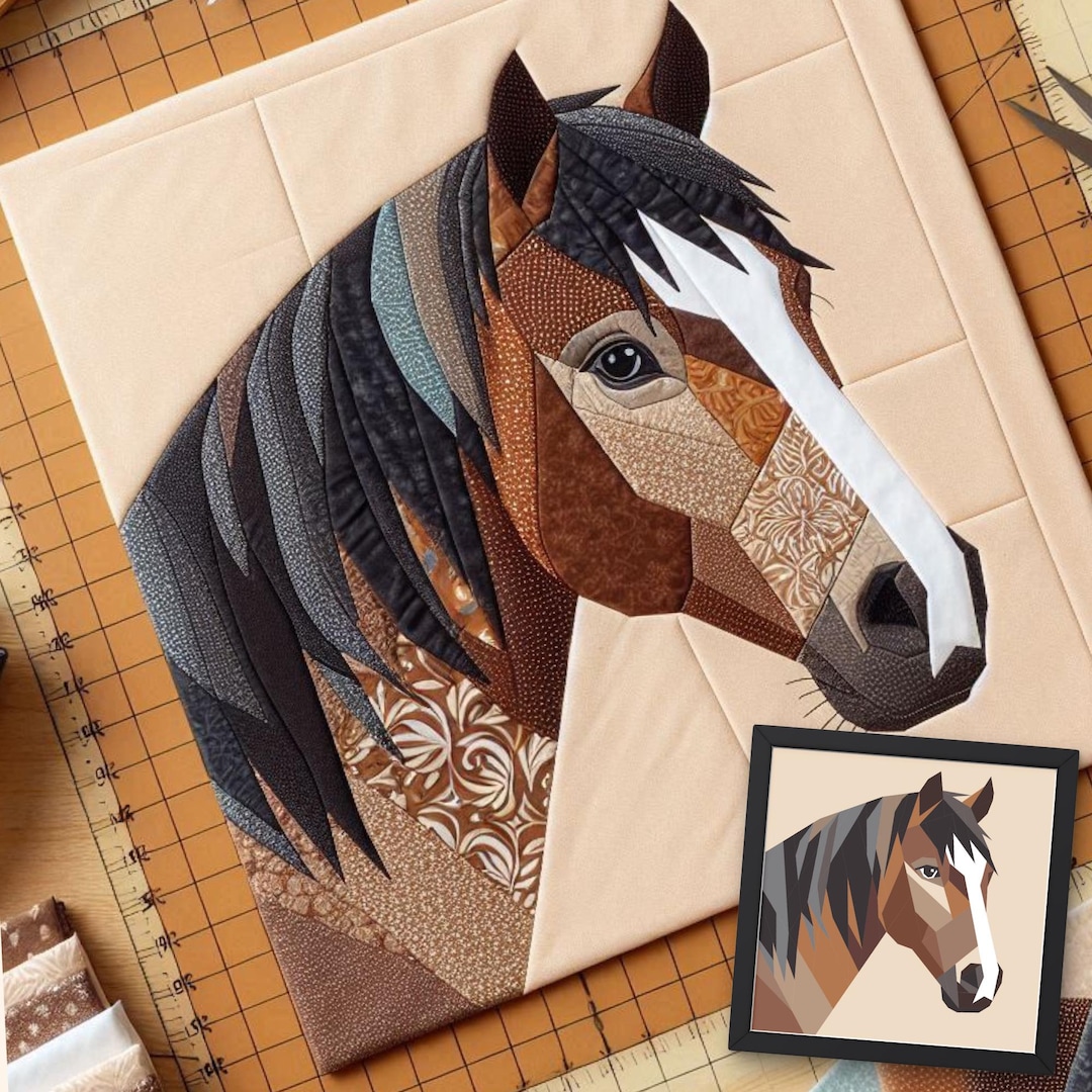 Horse Foundation Paper Piecing Pattern: Quilt Design (PDF Download) - Etsy