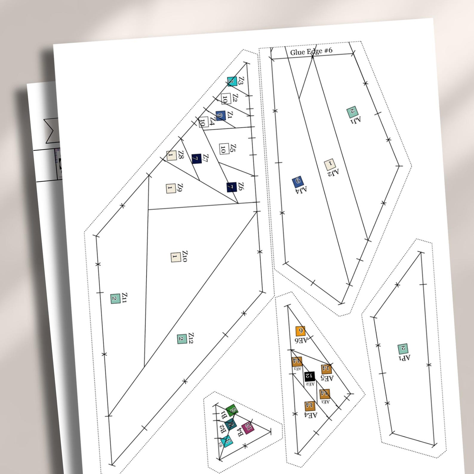 Peafowl FPP Quilt Pattern: Modern FPP • Animal Patchwork Quilt Block ...