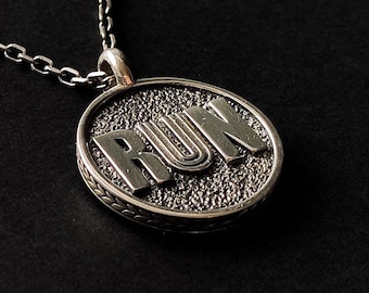 Sterling Silver Marathon Necklace Running Jewelry - Etsy