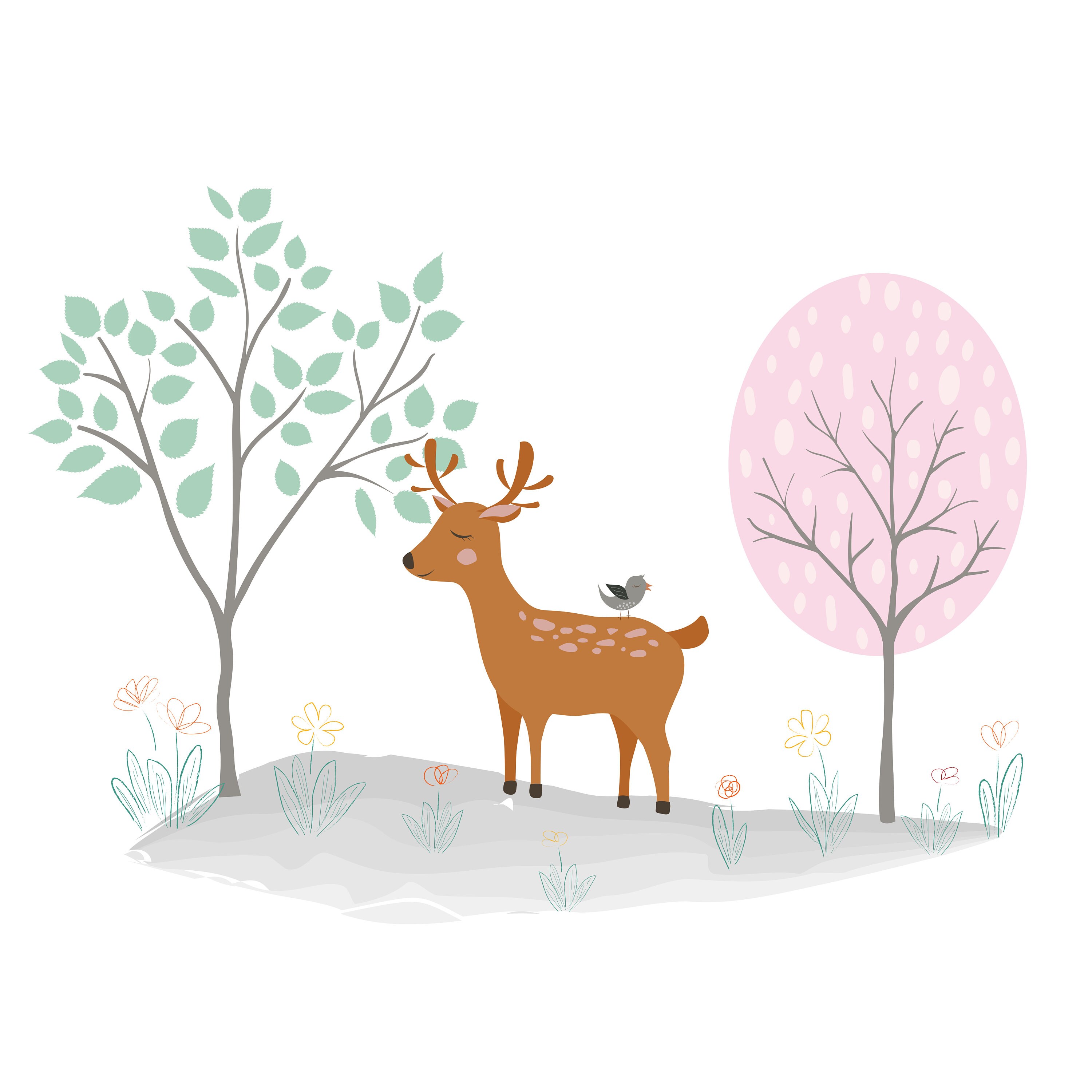 Cute Animals Clipart,happy Animals Woodland,wild Animals Clipart,forest ...