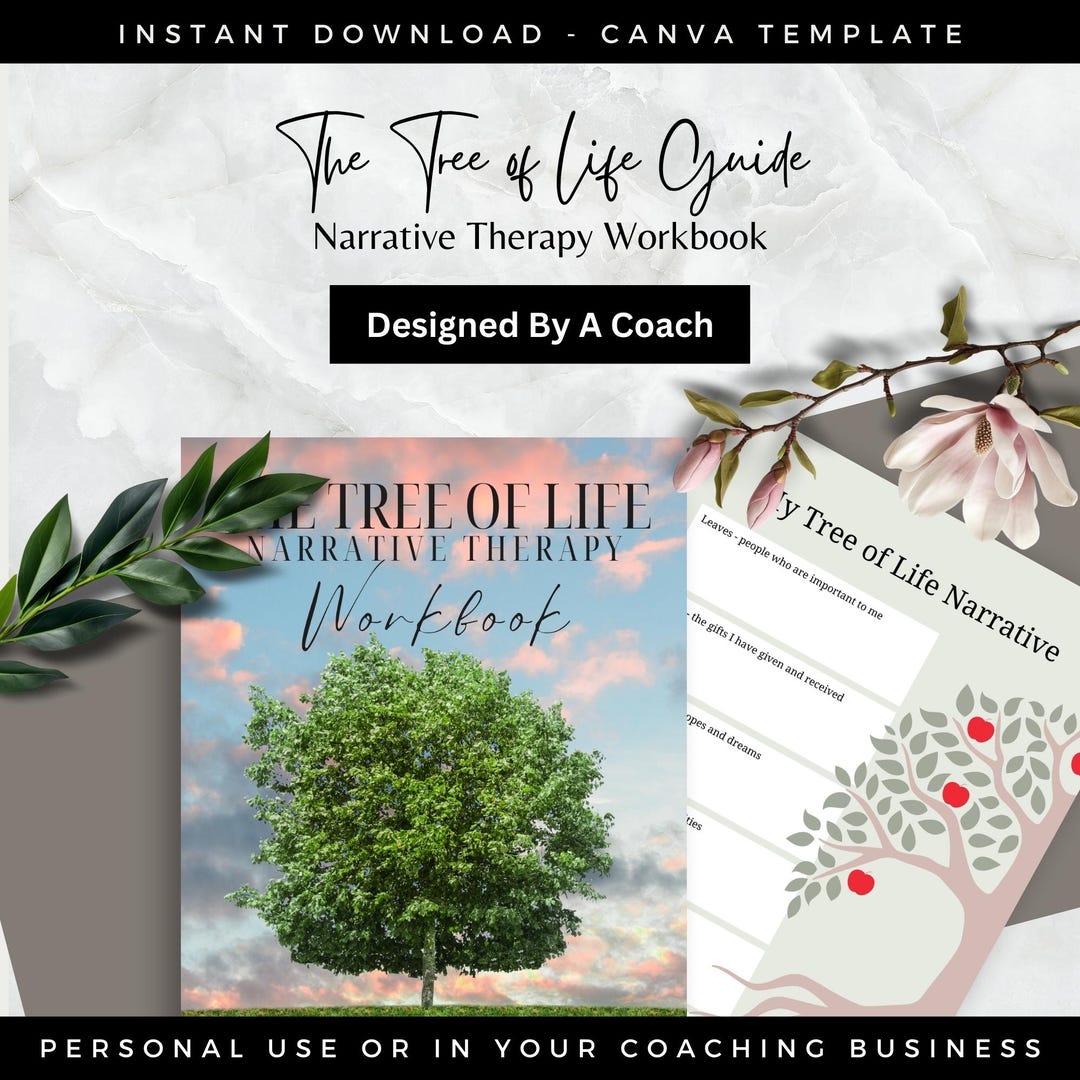 Workbook Template Canva, Tree of Life Narrative Therapy Ebook, Coaching ...
