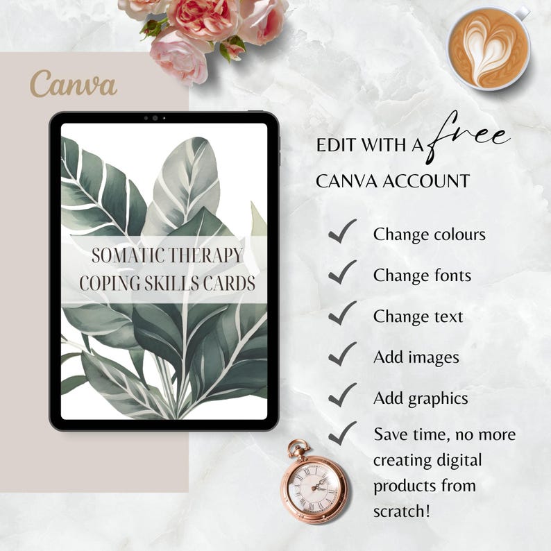 Somatic Coping Skills Cards Posters, Nervous System Regulation ...