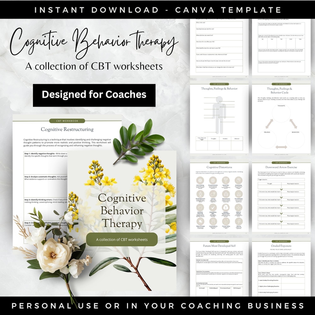 CBT Tools Worksheets Cognitive Behavioural Therapy, Counselling Tools ...