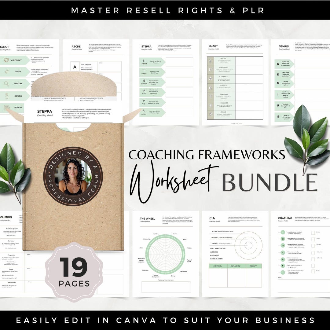 Coaching Tool Templates With Master Resell Rights MRR and PLR, Coaching ...
