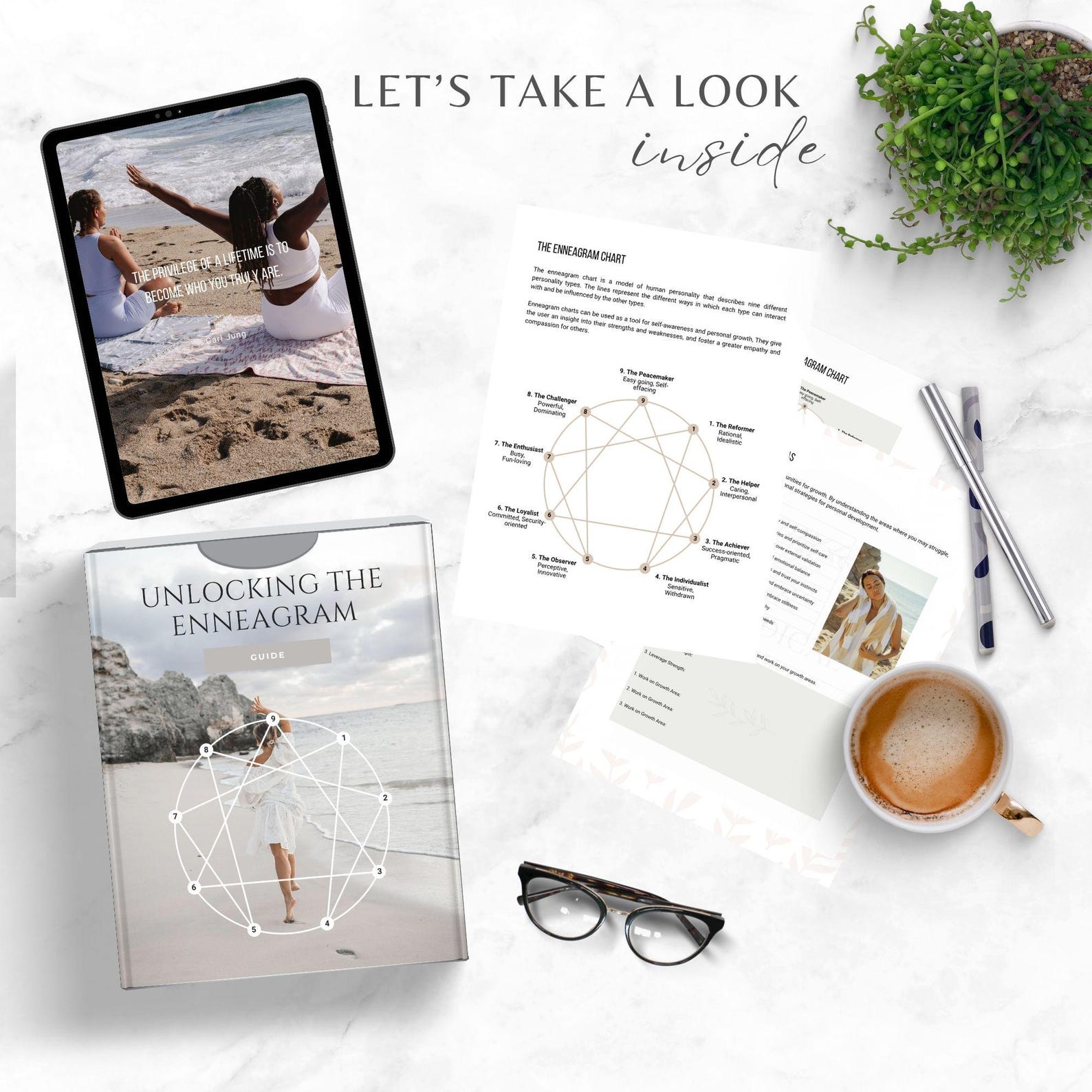 Enneagram Workbook Template, Lead Magnet, DFY Canva Template, Self Help ...
