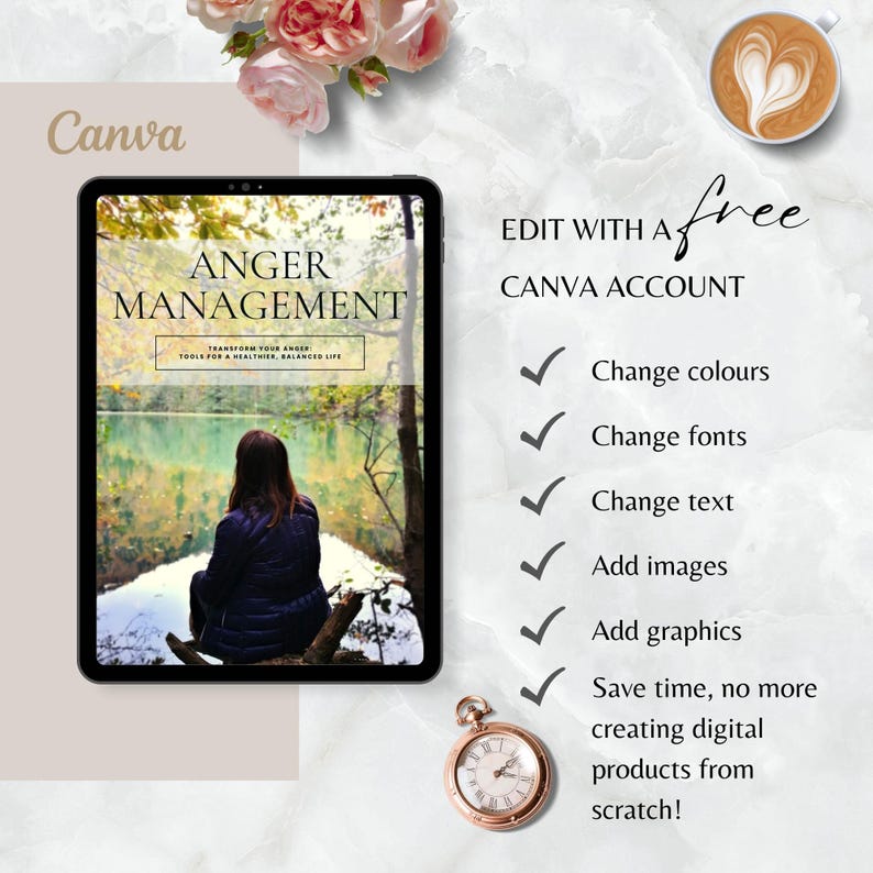 Anger Management Coach Canva Template, Anger Coping Skills Emotional ...