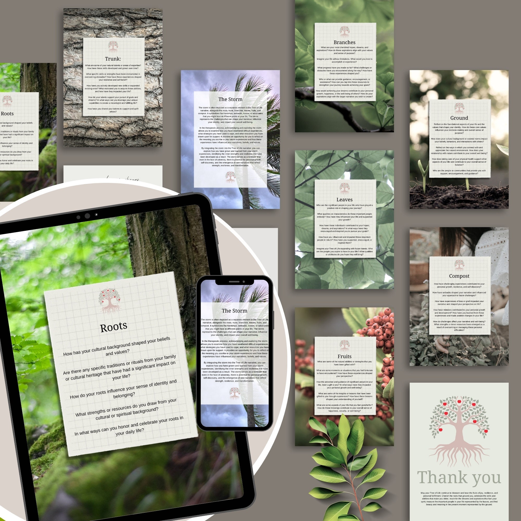 Workbook Template Canva, Tree of Life Narrative Therapy Ebook, Coaching ...