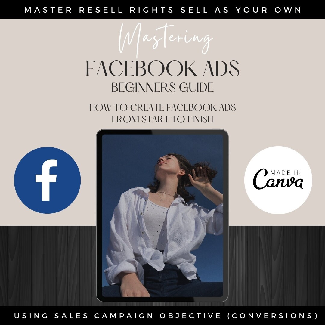 Mastering Facebook Ads Guide With Master Resell Rights MRR, Facebook Mini Guide Learn to Run ...