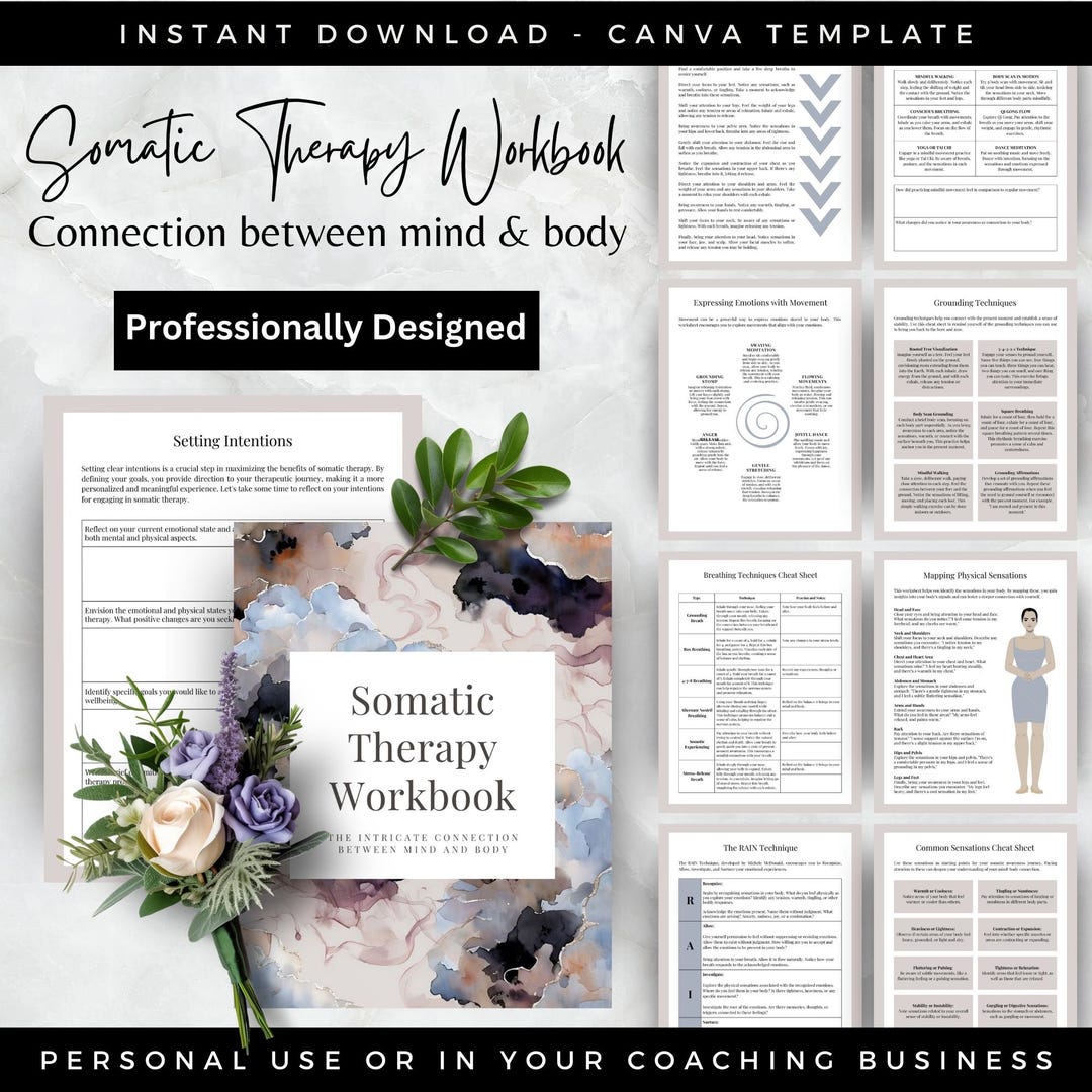 Somatic Exercise Therapy Workbook, Nervous System Regulation Worksheets ...