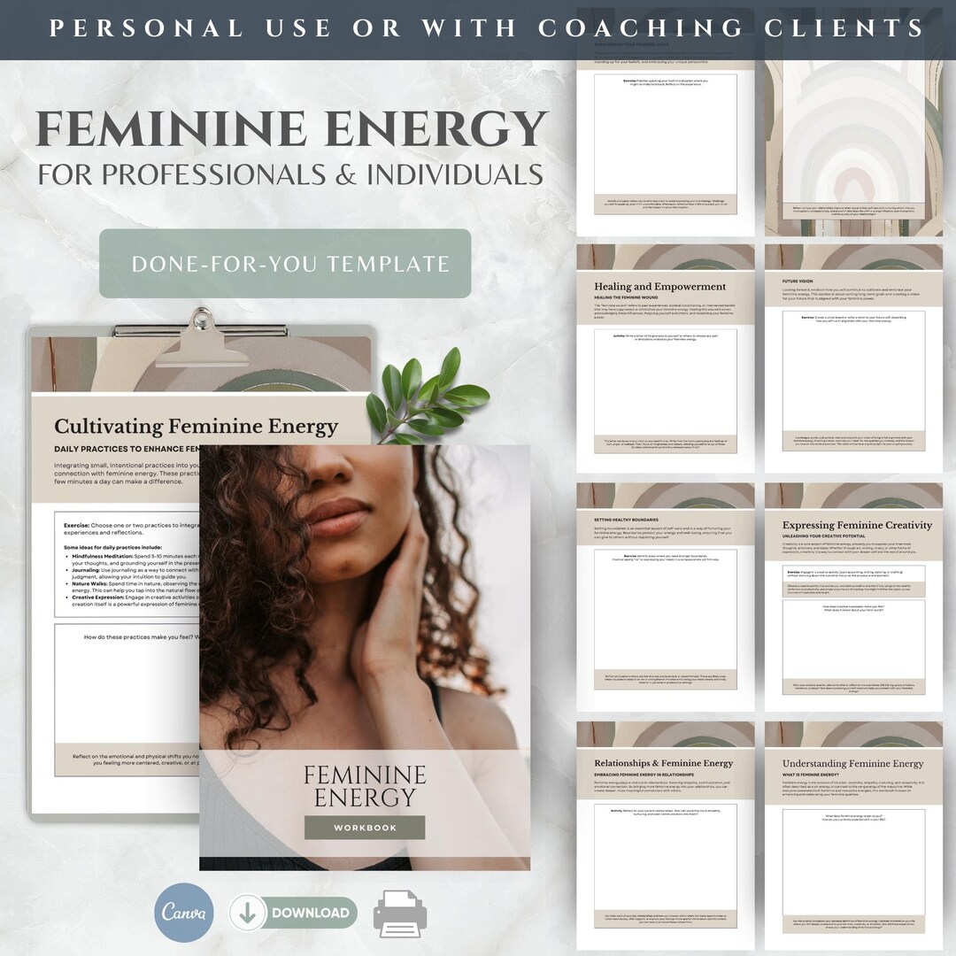 Feminine Energy Workbook for Empowerment and Divine Female Energy ...