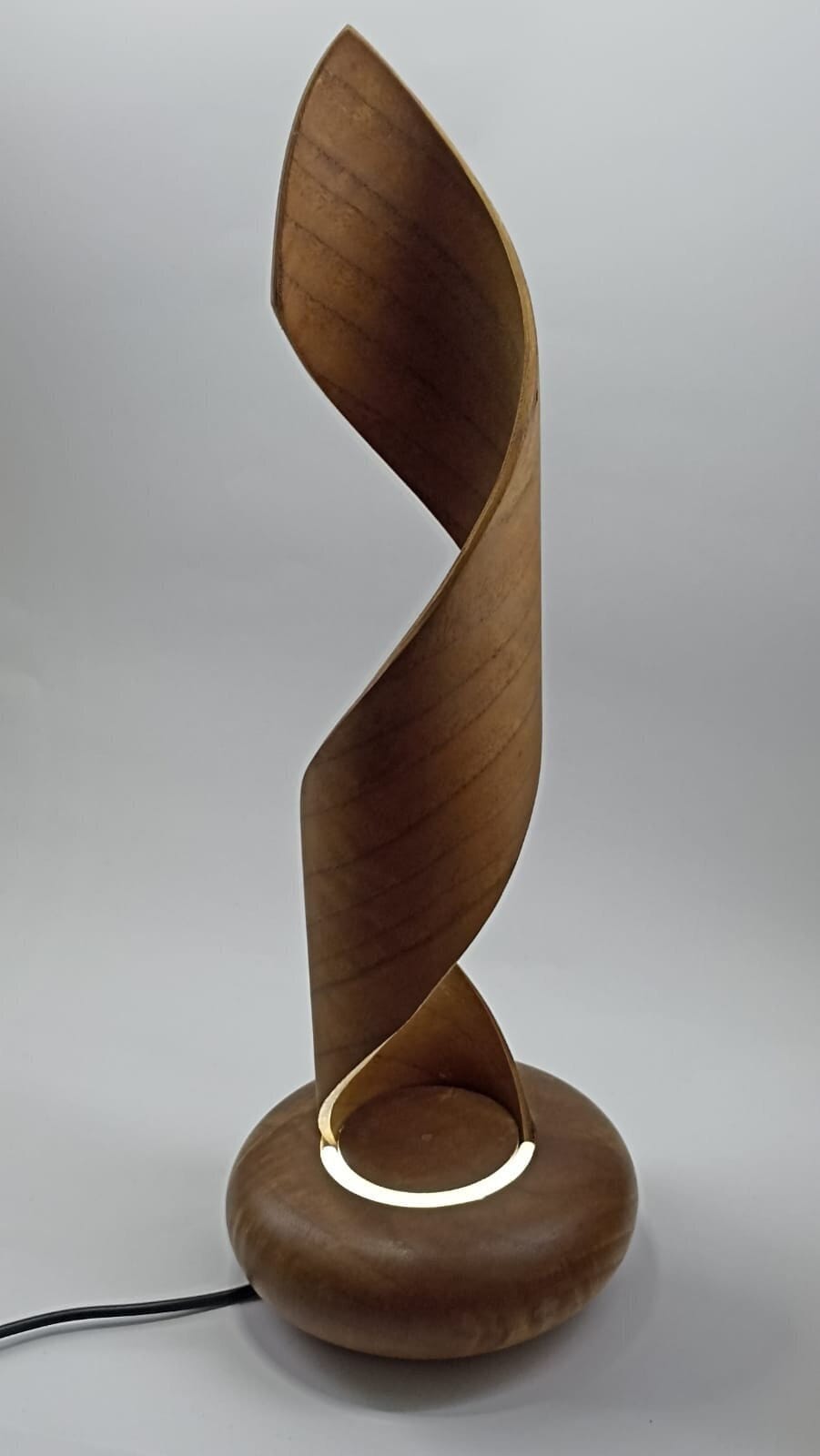 Table Lamp, Wood Table Lamp, Modern Desk Lamp, Bedside Lamp, Spiral ...