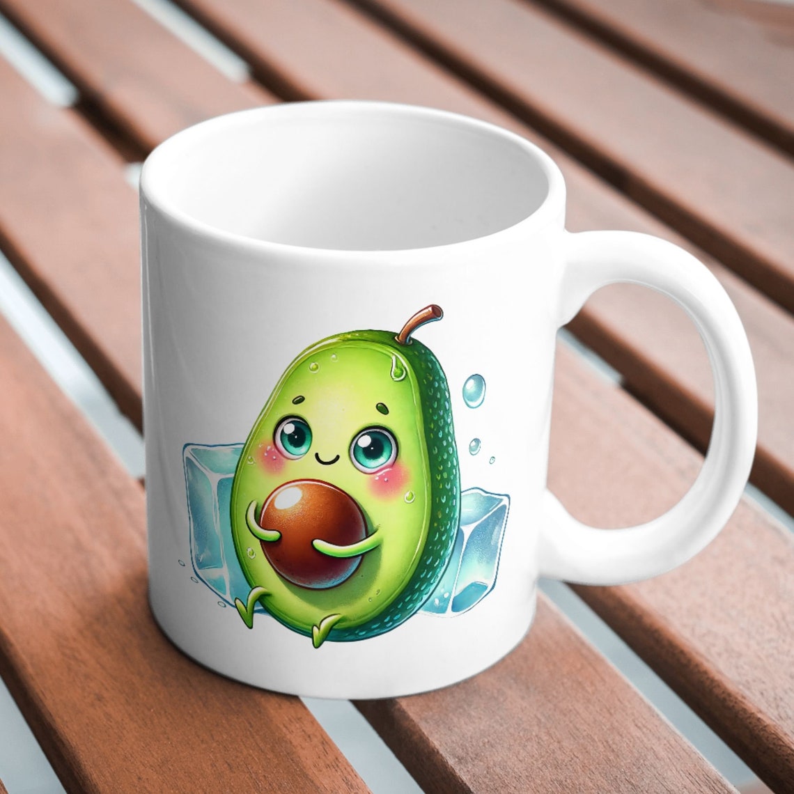 Summer Avocado Clipart, Cute Avocado Png, Watercolor Fruits Clipart ...